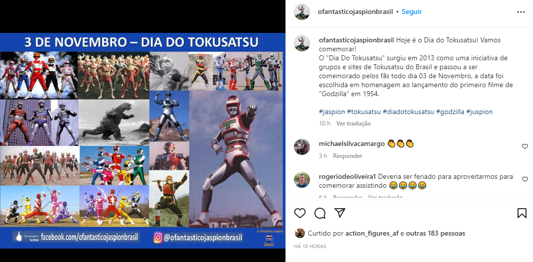 A tokunet brasileira comemora o Dia do Tokusatsu